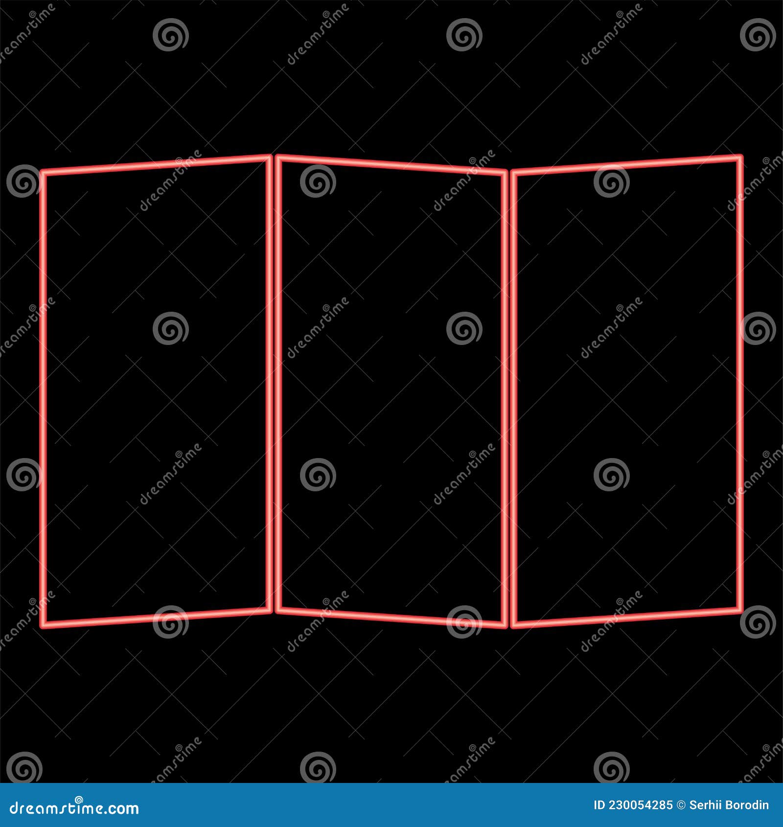 Neon Map Red Color Vector Illustration Flat Style Image Stock Vector ...