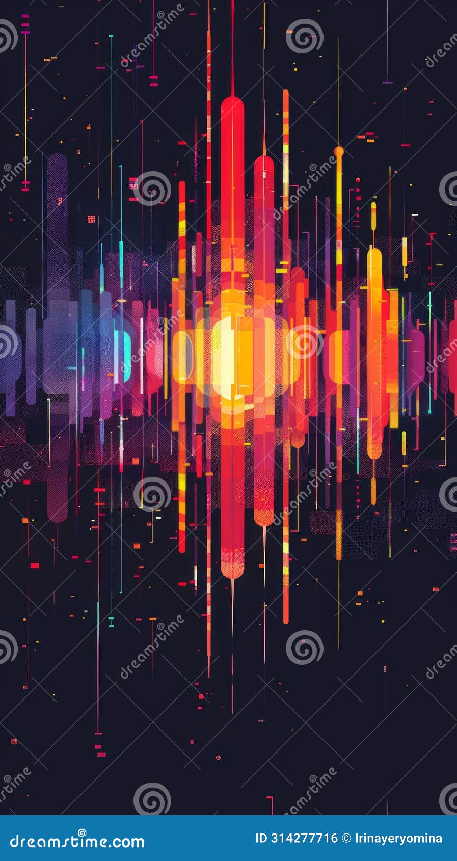 Neon Melody: ADHD Music Visualization Stock Photo - Image of colors ...