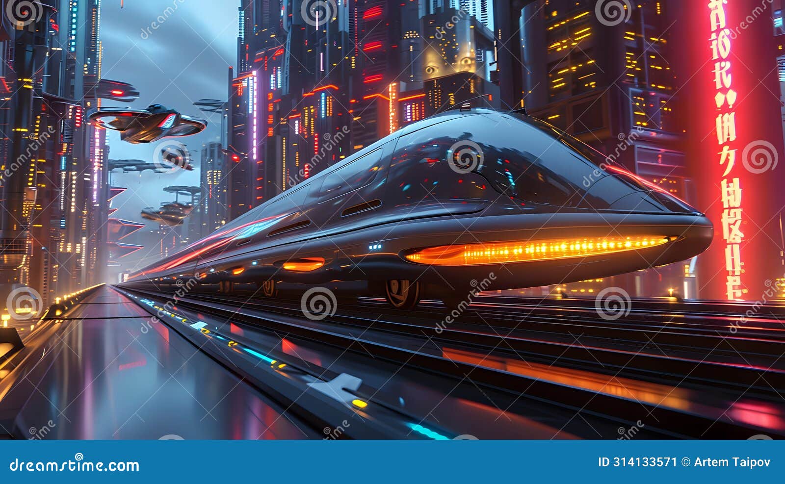 A Future-train Cartoon Vector | CartoonDealer.com #8099879