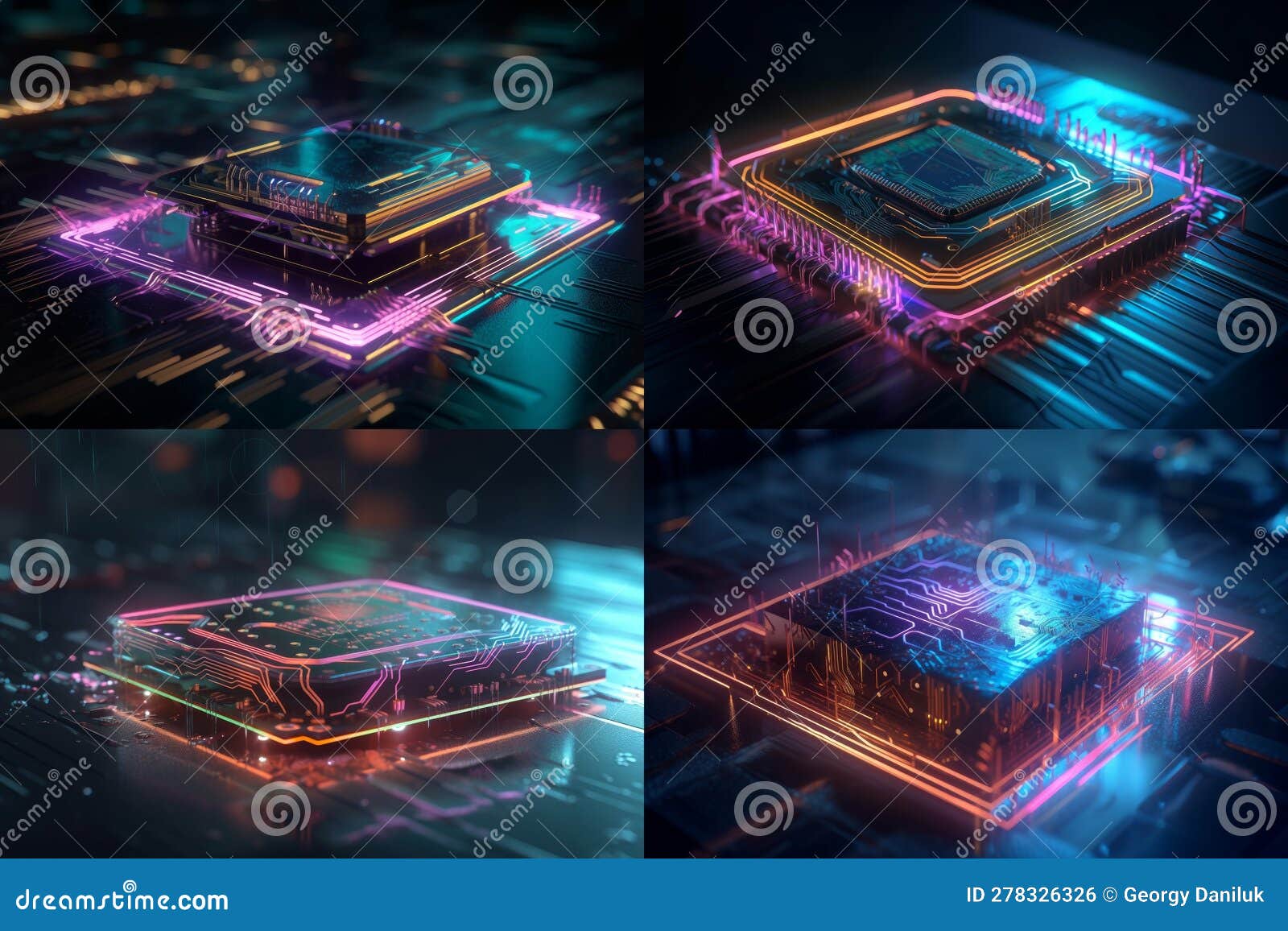 Neon Microchip Fused with Cloud Computing: a Stunning Sci-Fi Tech ... Neon Microchip Fused with Cloud Computing: a Stunning Sci-Fi Tech ...