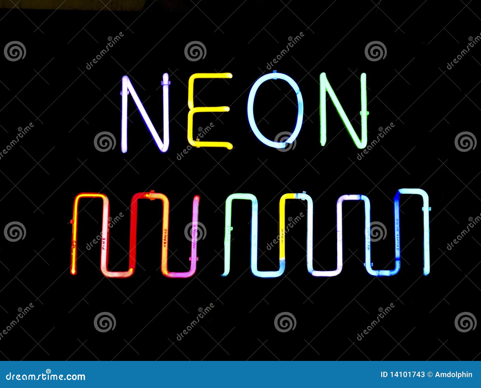 Neon Multicolor Sign stock image. Image of sign, neon - 14101743