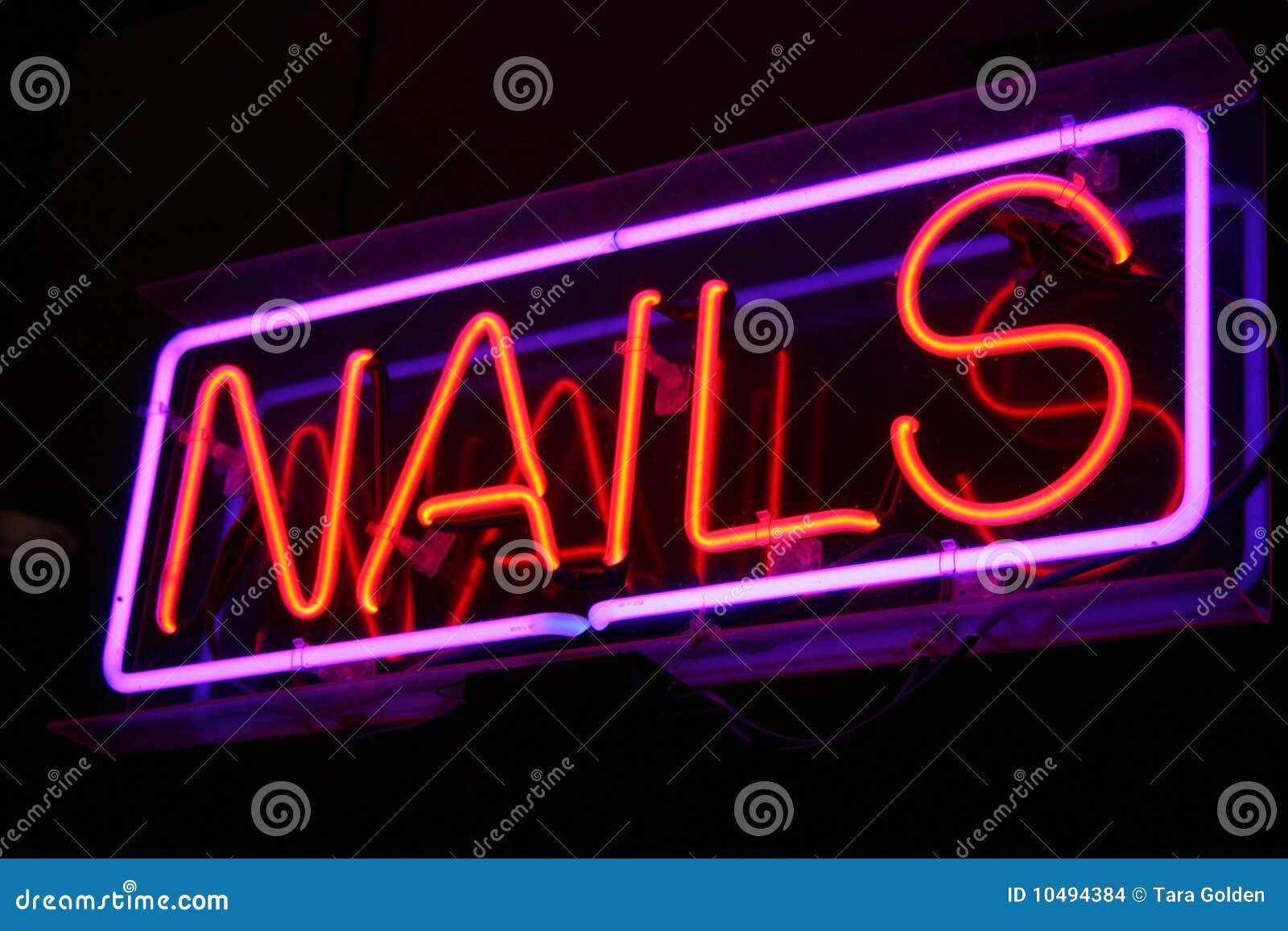 Neon Nails Sign stock photo. Image of pedicure, salon - 10494384