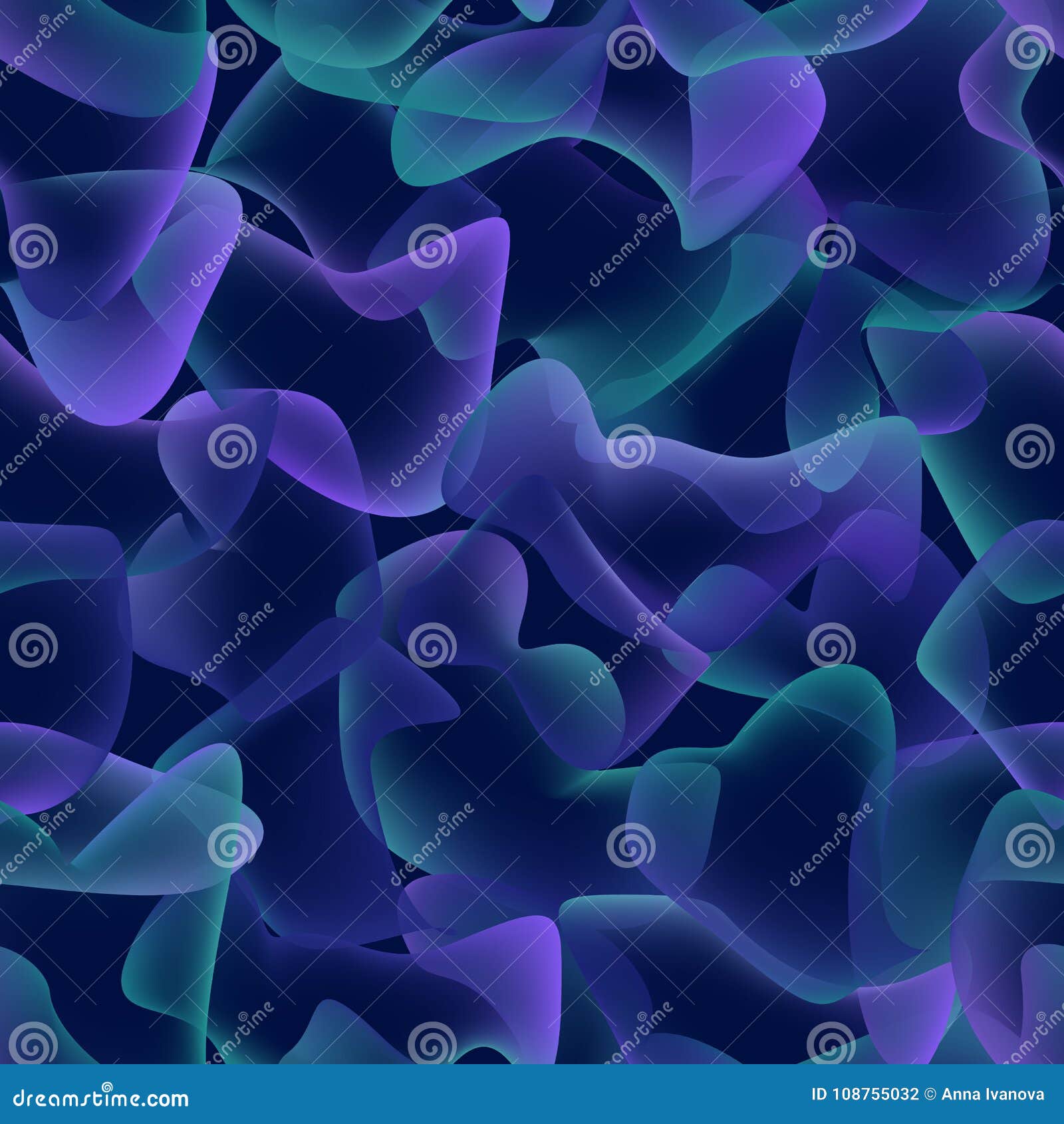 Neon Navy Blue Vector Seamless Pattern Stock Vector - Illustration of ...