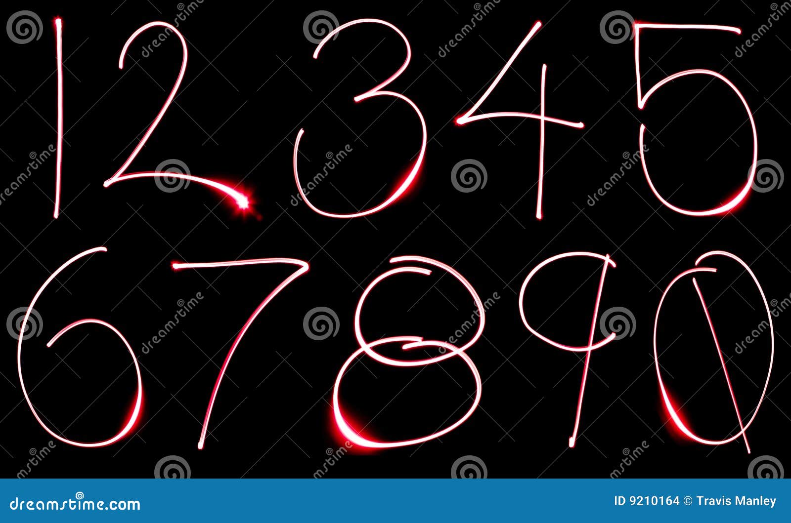 Neon Number Set stock photo. Image of design, creative - 9210164