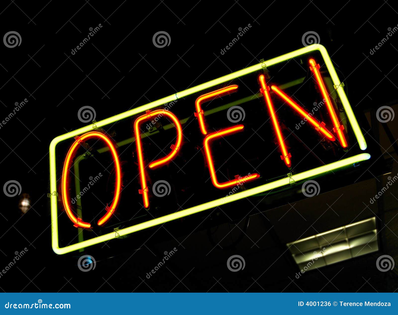 Neon OPEN sign stock photo. Image of colorful, advertising - 4001236