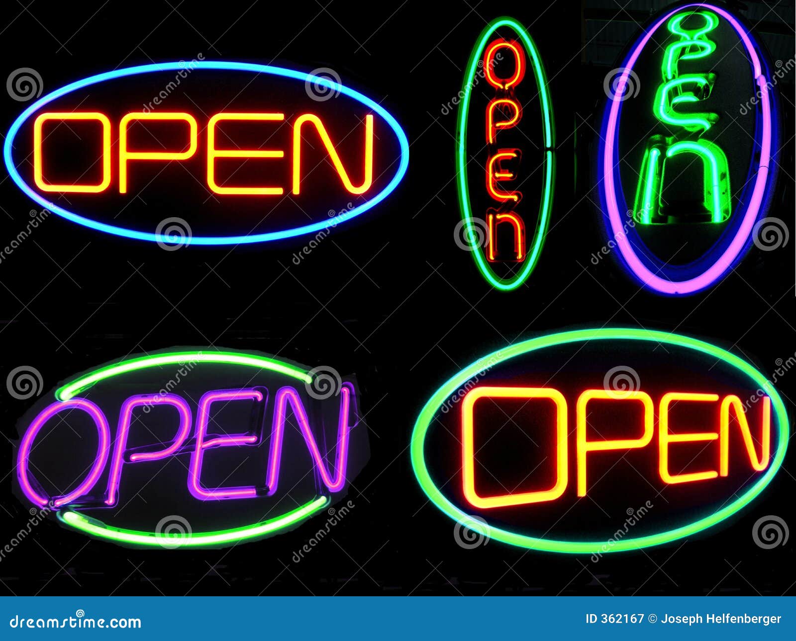 Neon Open Sign Vector | CartoonDealer.com #8345944