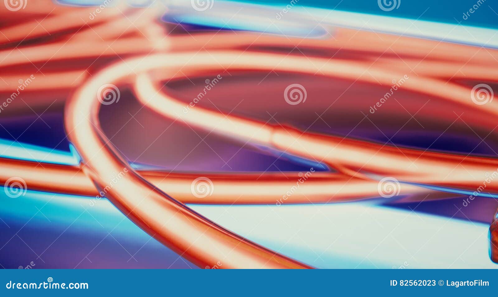 Neon Orange Color Light. Interior Lighting Decoration. Stock ...