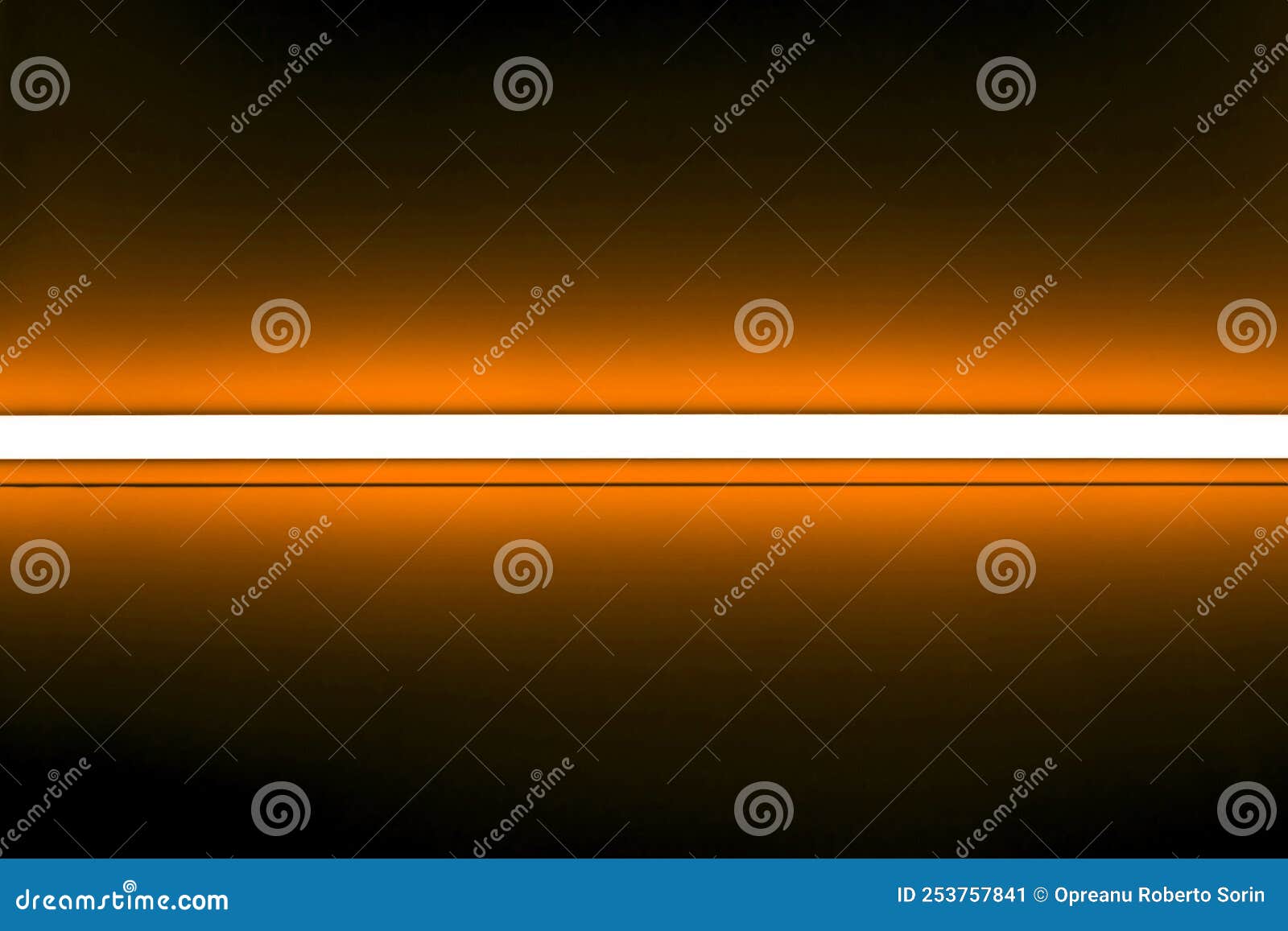 Neon Orange Lights, Glowing Horizontal Line Stock Illustration ...