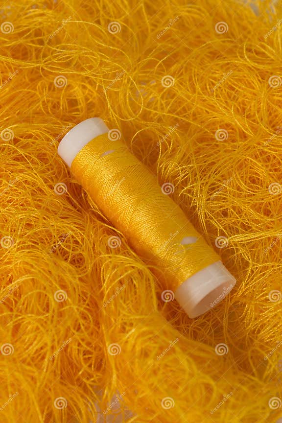 Neon Orange Sewing Thread Roll Background Stock Image - Image of ...