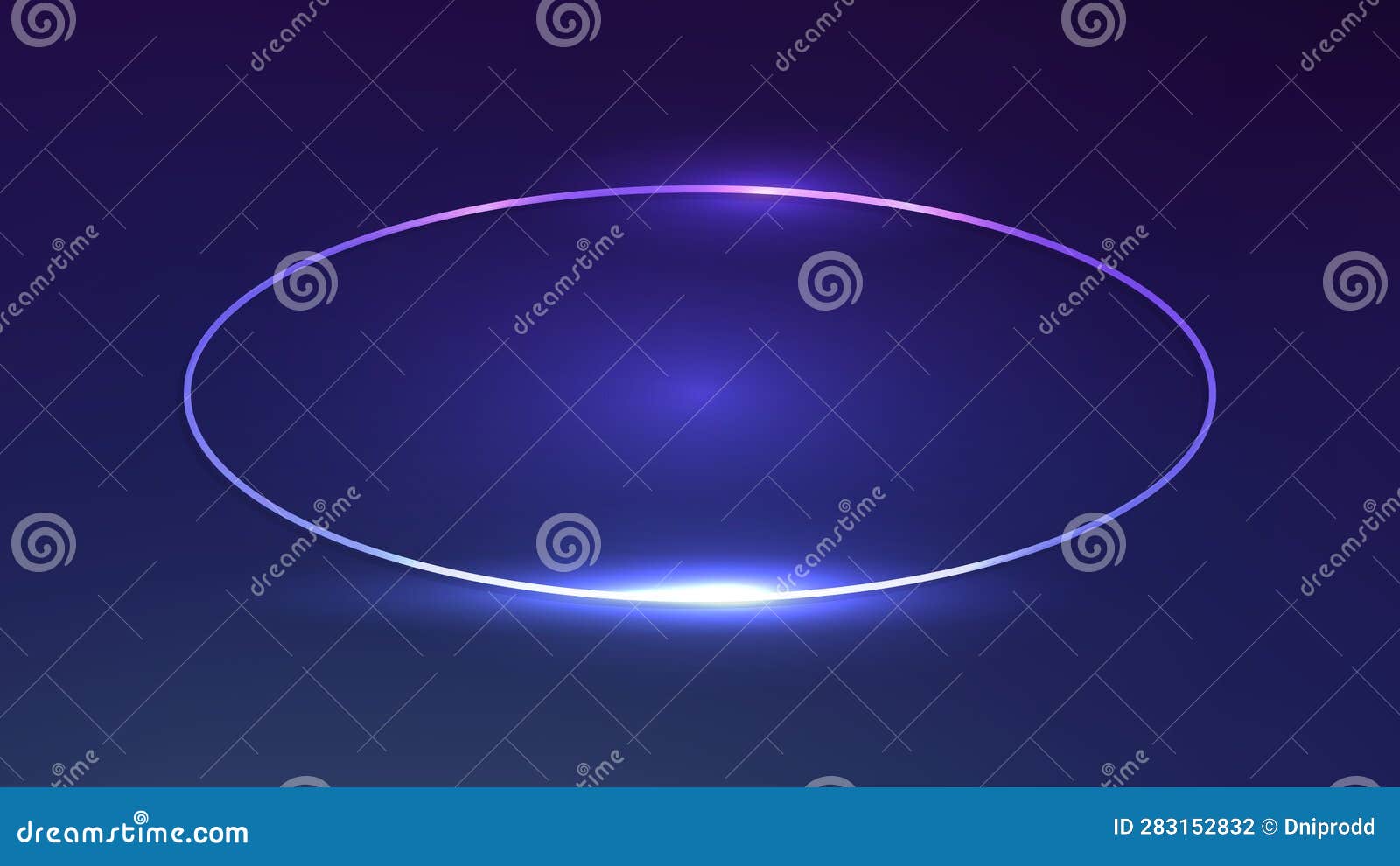 Neon Oval Frame with Shining Effects Stock Vector - Illustration of ...