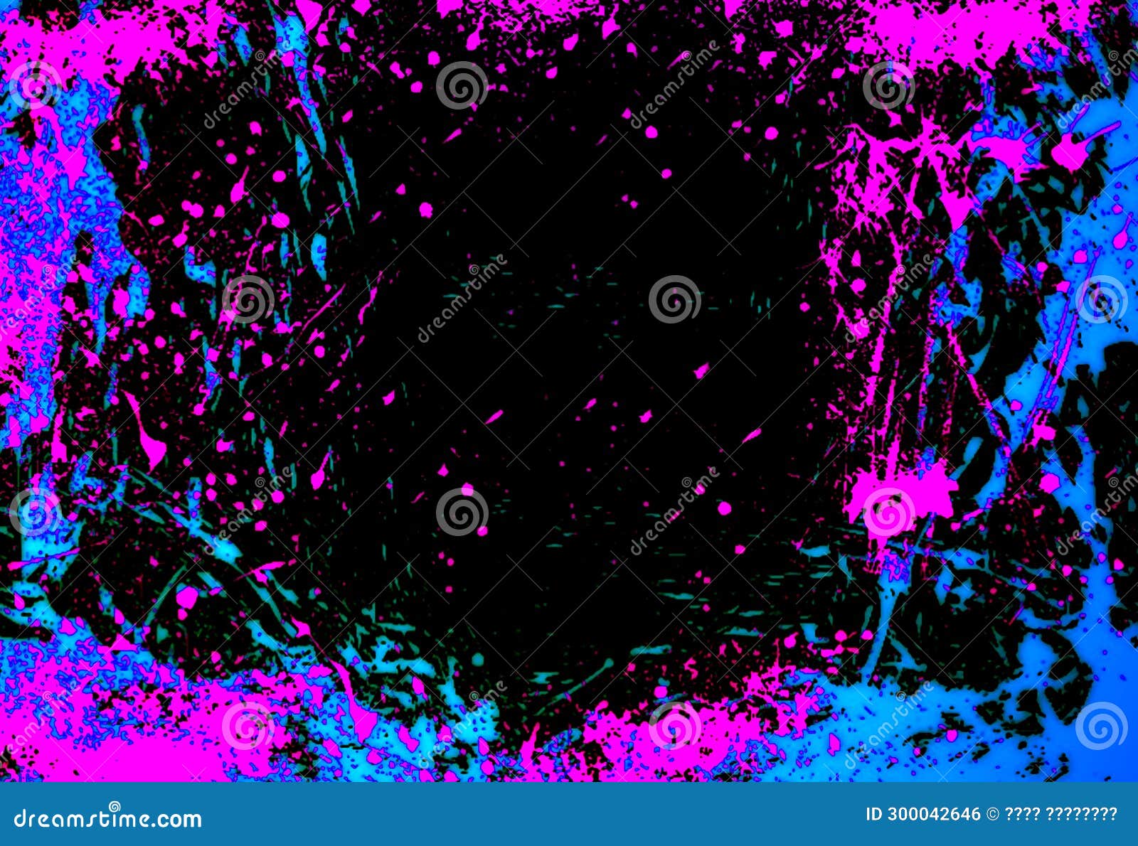 Neon paint splashes stock illustration. Illustration of violet - 300042646