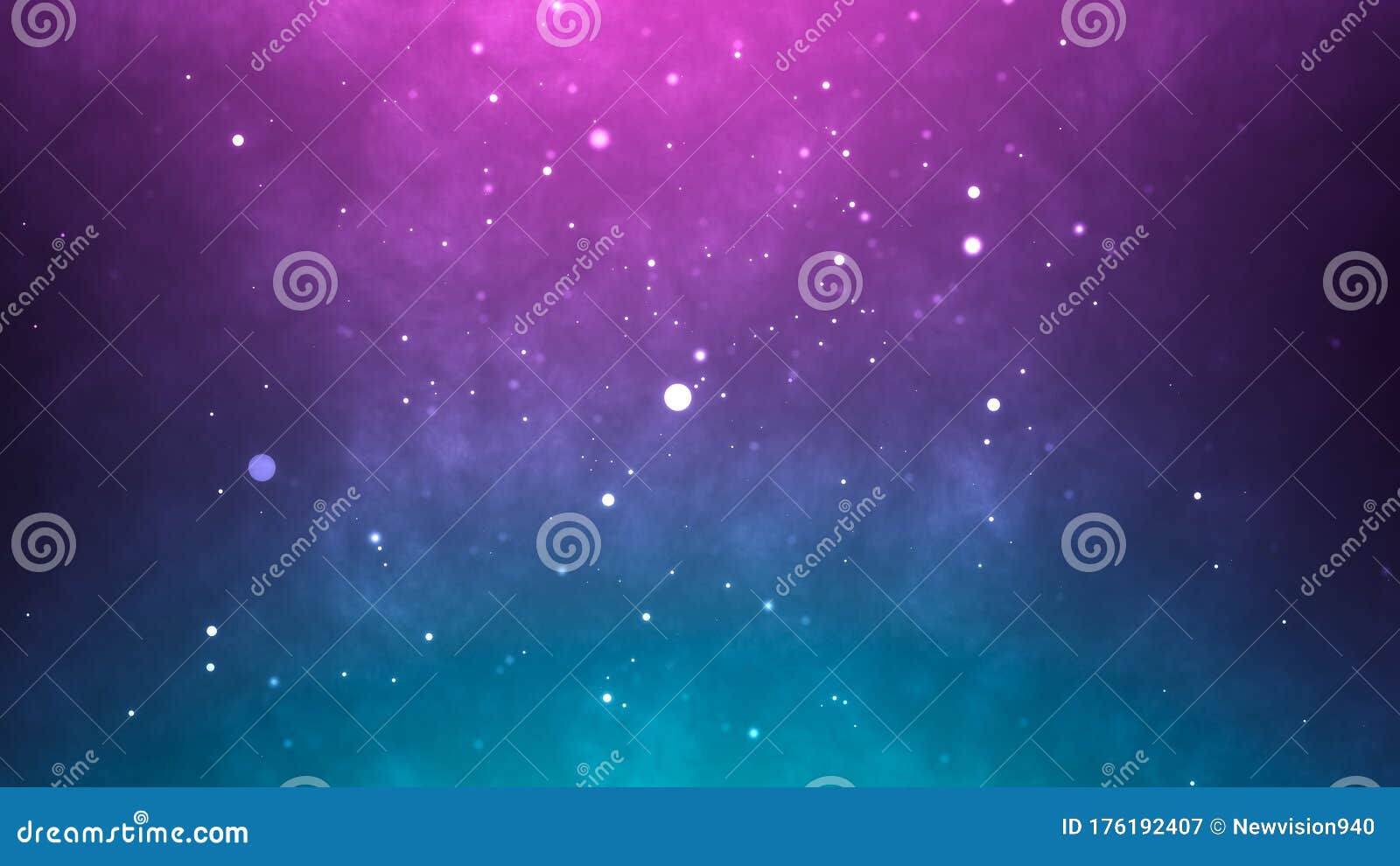 Neon Particles Background. Blue Pink Abstract Glowing Space Stock ...