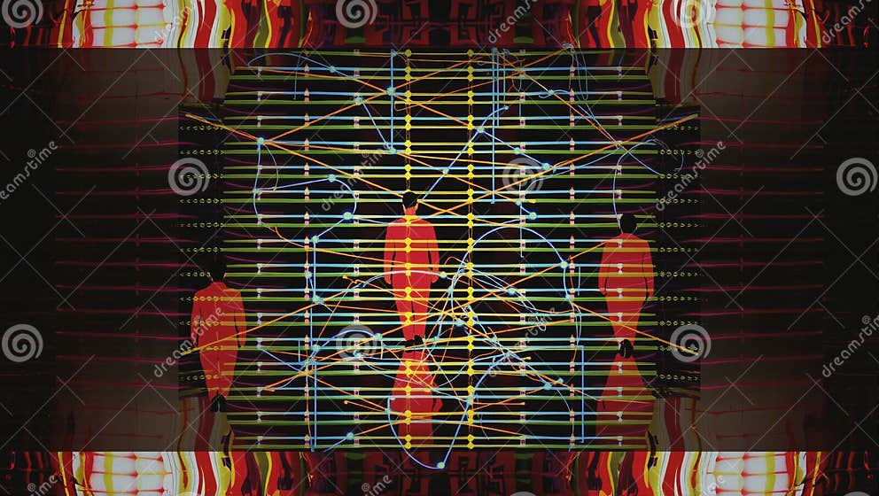 Neon Pathway through Connectivity Stock Image - Image of cyberpunk ...