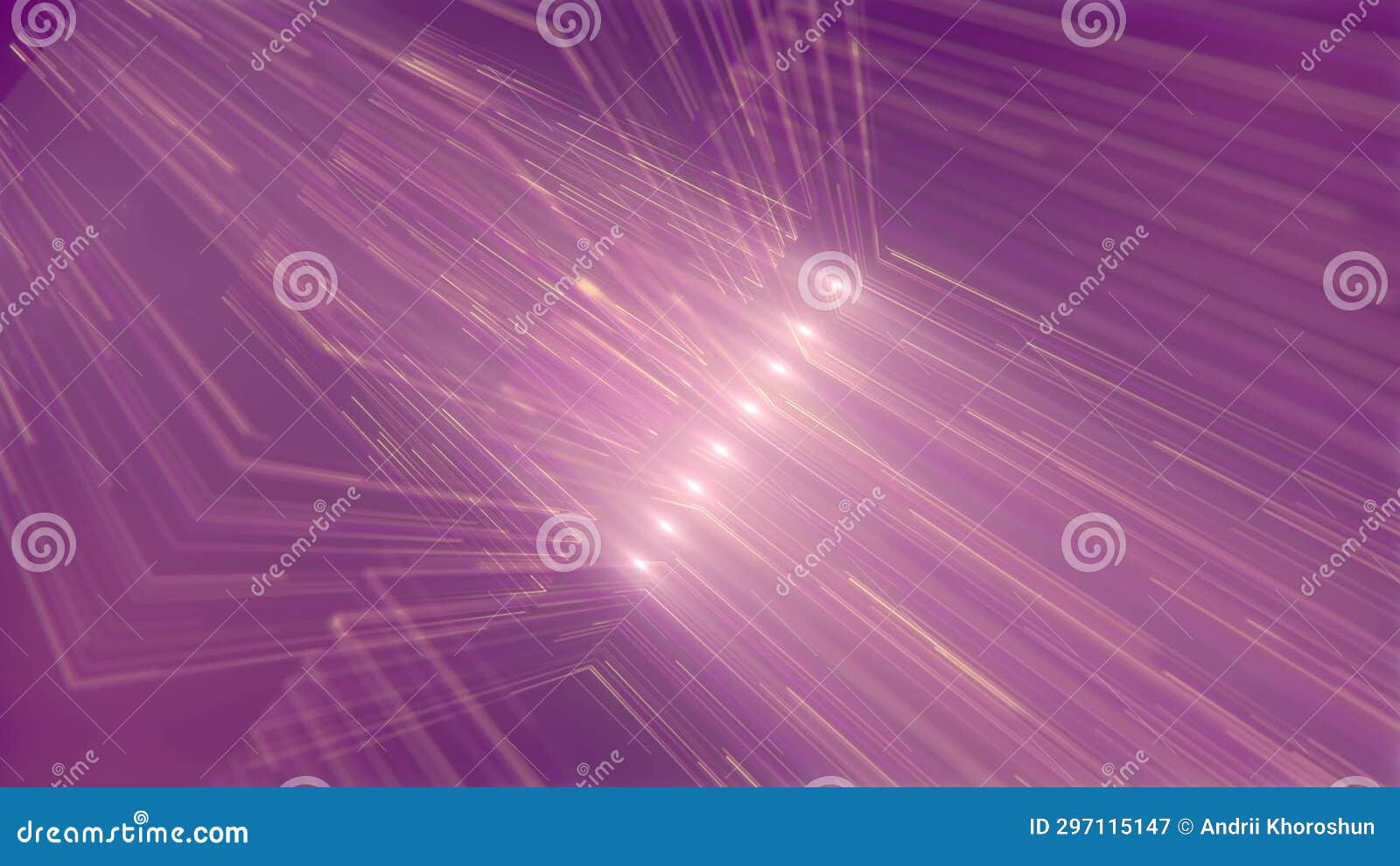 Neon Pattern of Thin Purple Light Rays. 3d Rendering Seamless Loop ...