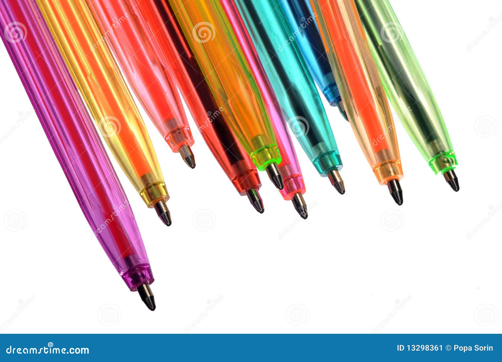 Neon Pens of Various Colours Stock Image - Image of bright, stationery ...