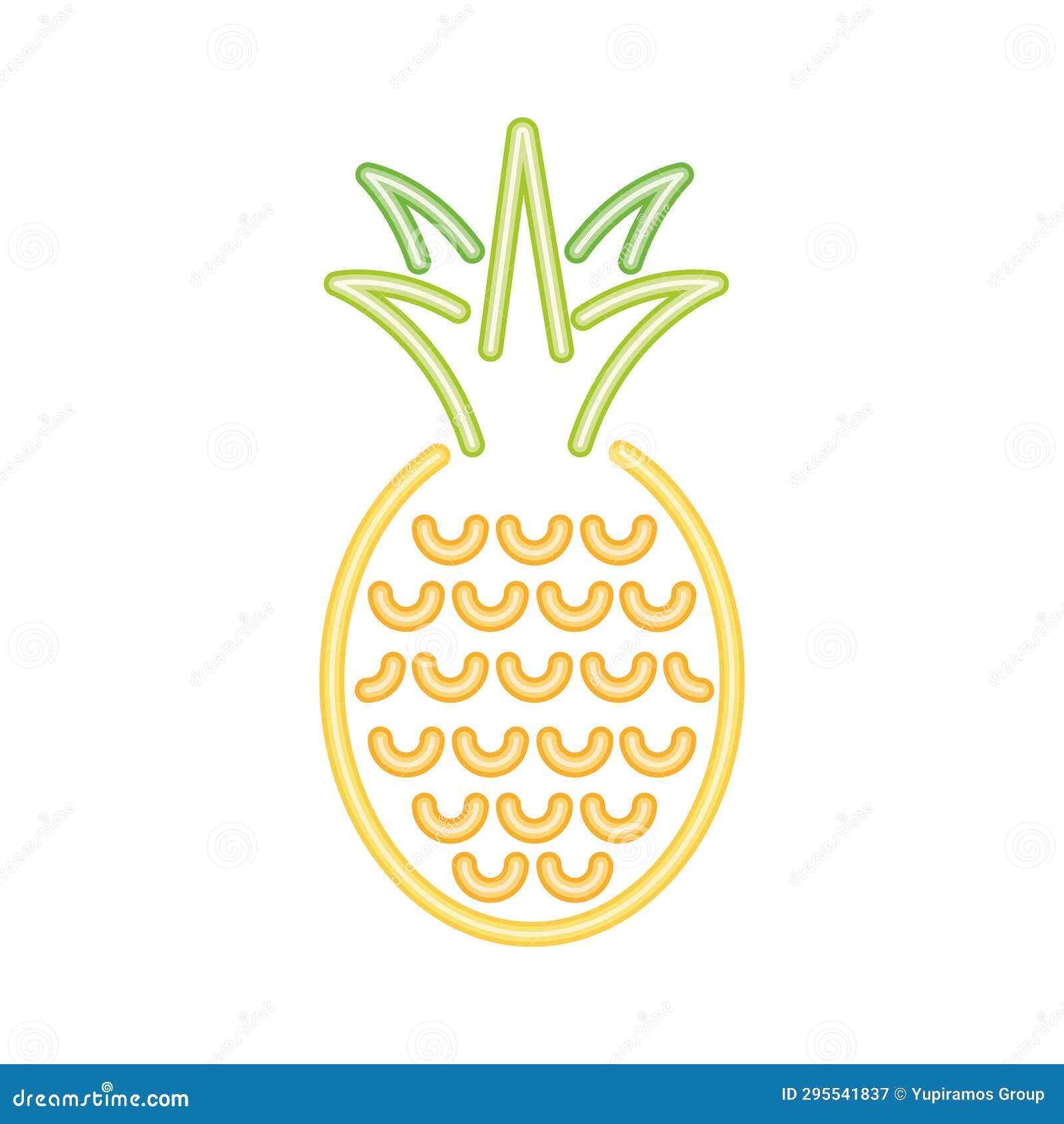 Neon Pineapple Sign Cartoon Vector | CartoonDealer.com #295541837