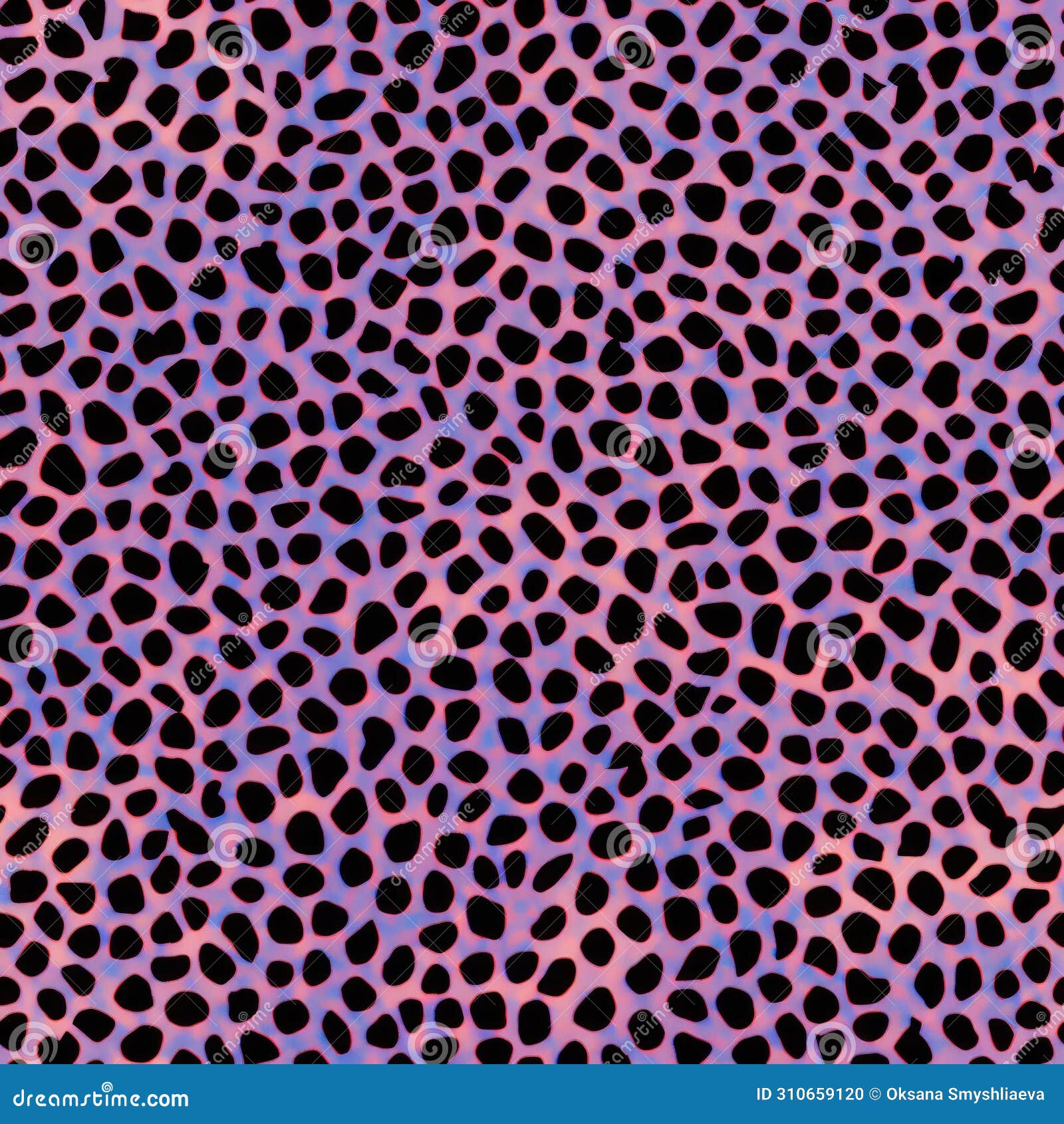 Neon Pink Leopard Spots on Black. Bright Neon Pink Leopard Spots Spread ...