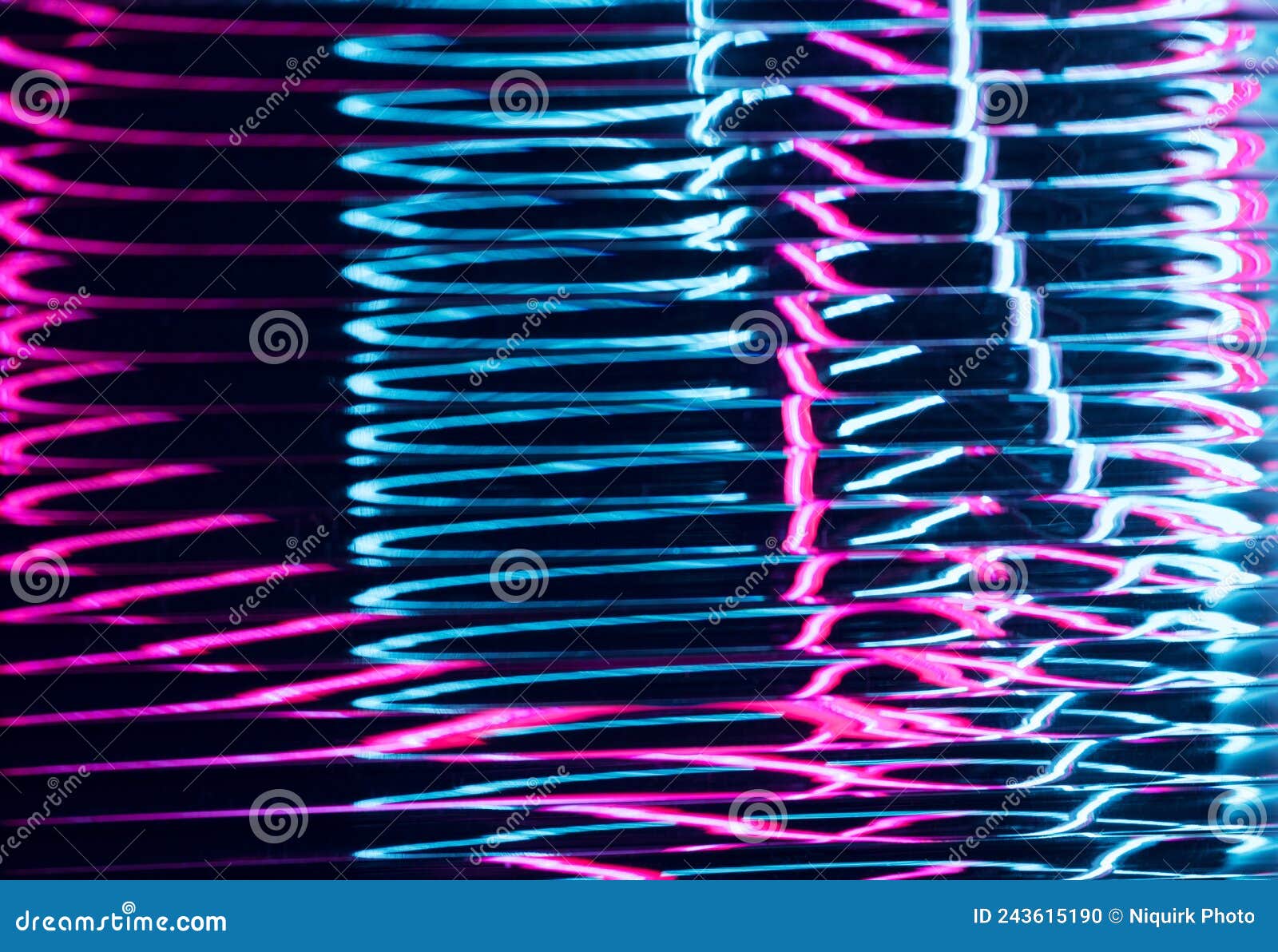 Neon Pink and Light Blue Horizontal Lines Background. Stock Photo ...