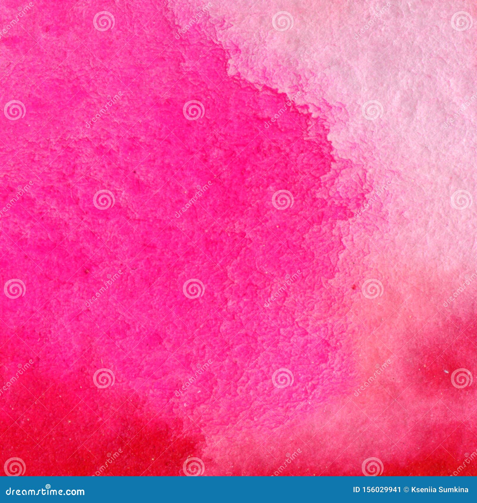 Neon Pink, Red Watercolor Texture with Granulation Stock Illustration ...