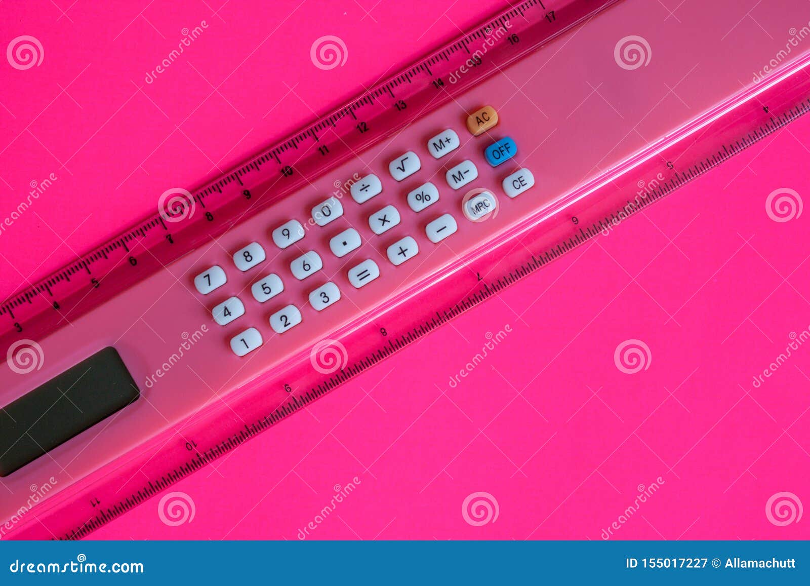 The Pink Ruler Is Plastic For Measuring Centimeters Royalty-Free Stock ...