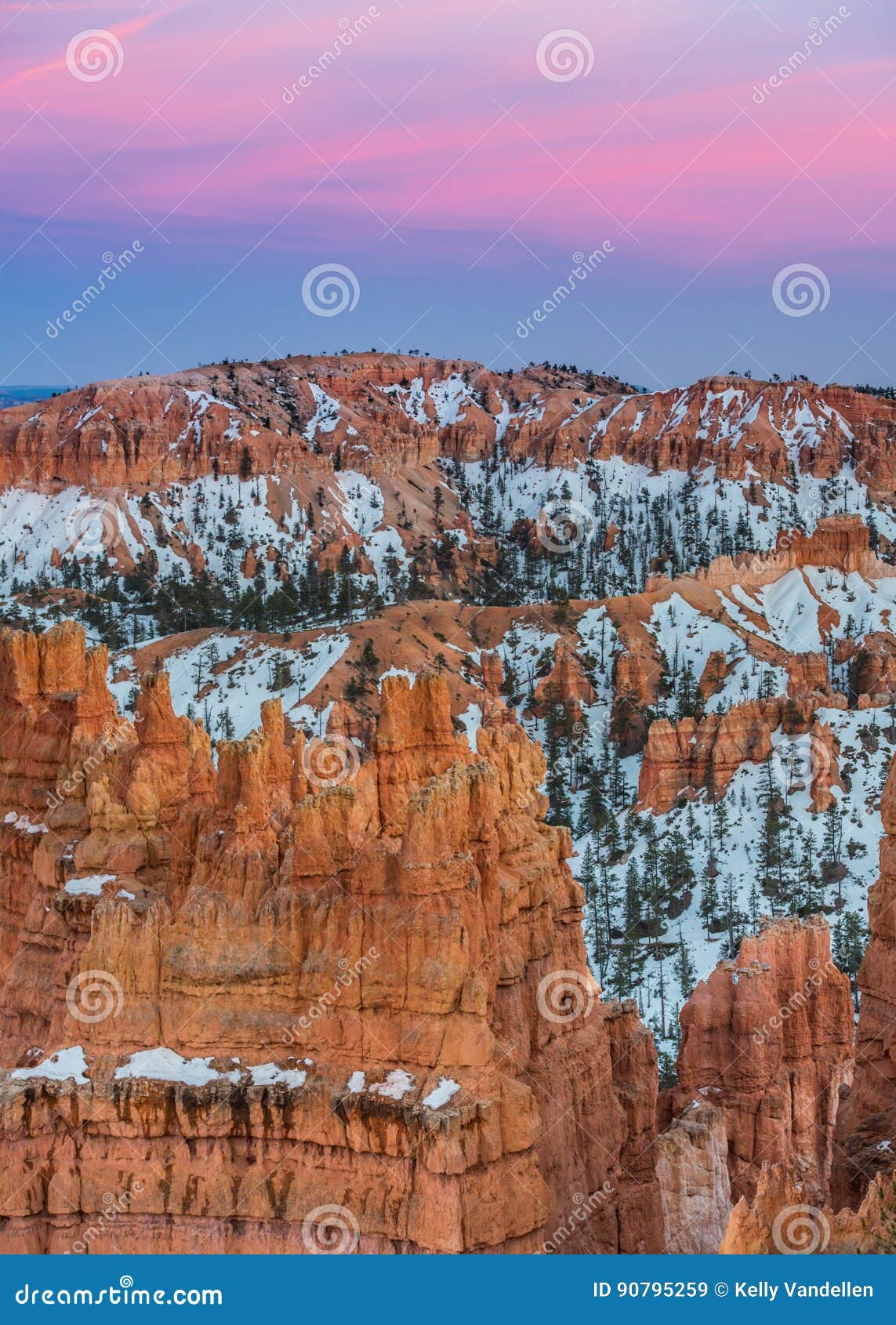 Neon Pink Sky Over Bryce at Sunset Stock Image - Image of outdoor ...