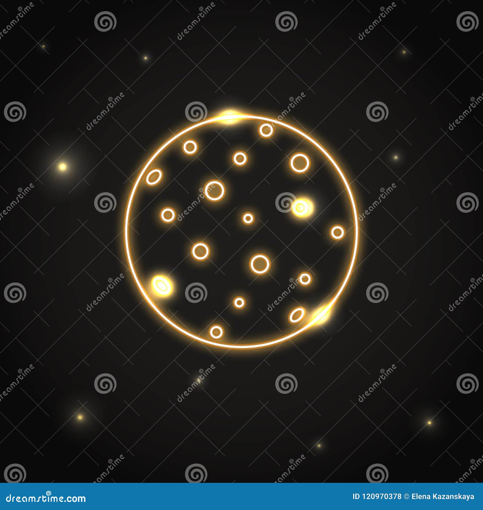 Neon Planet Mercury Icon in Thin Line Style Stock Illustration ... Neon Planet Mercury Icon in Thin Line Style Stock Illustration ...