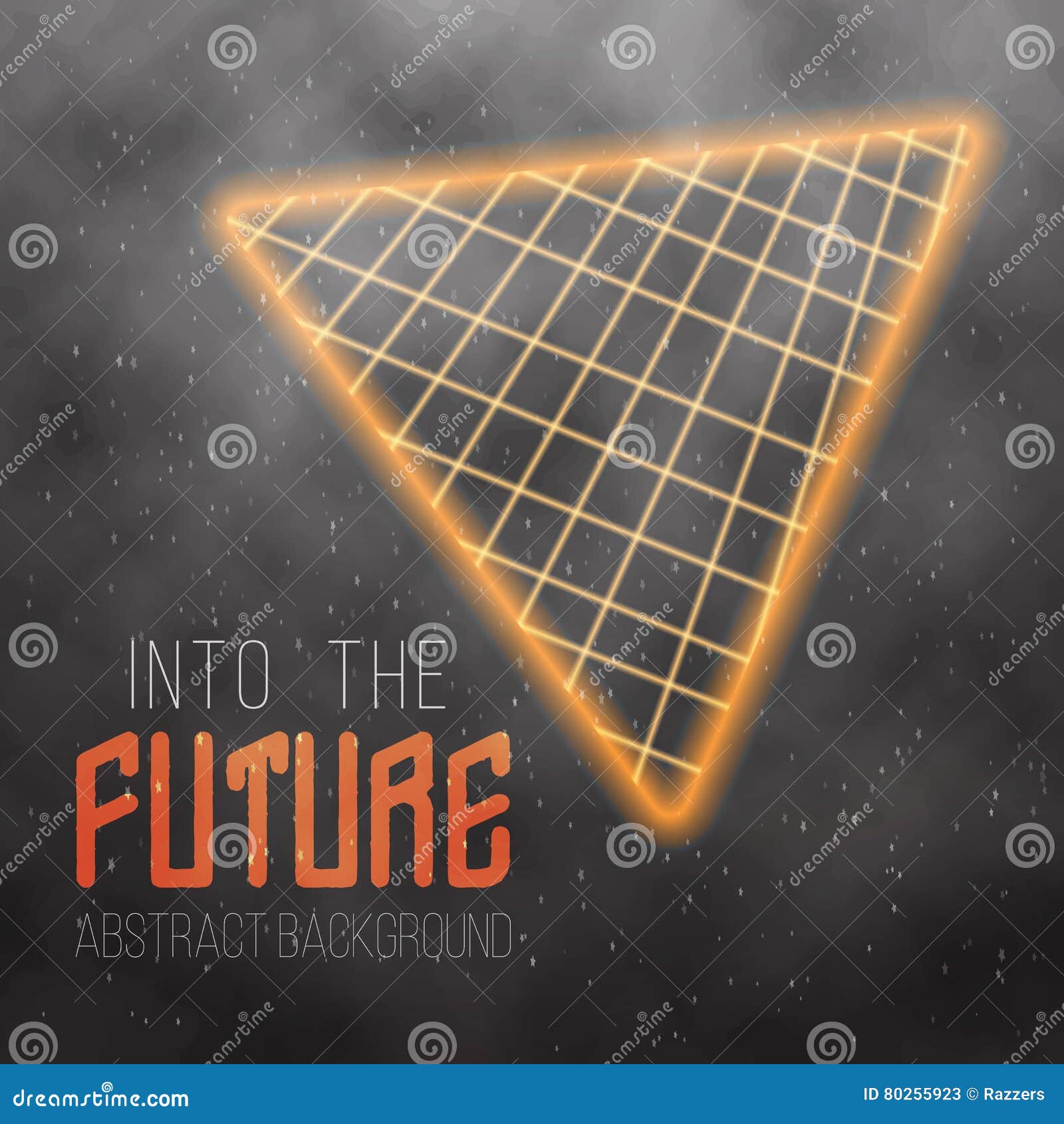 Neon Poster Retro Disco Background. into the Future Vector Poster Stock ...