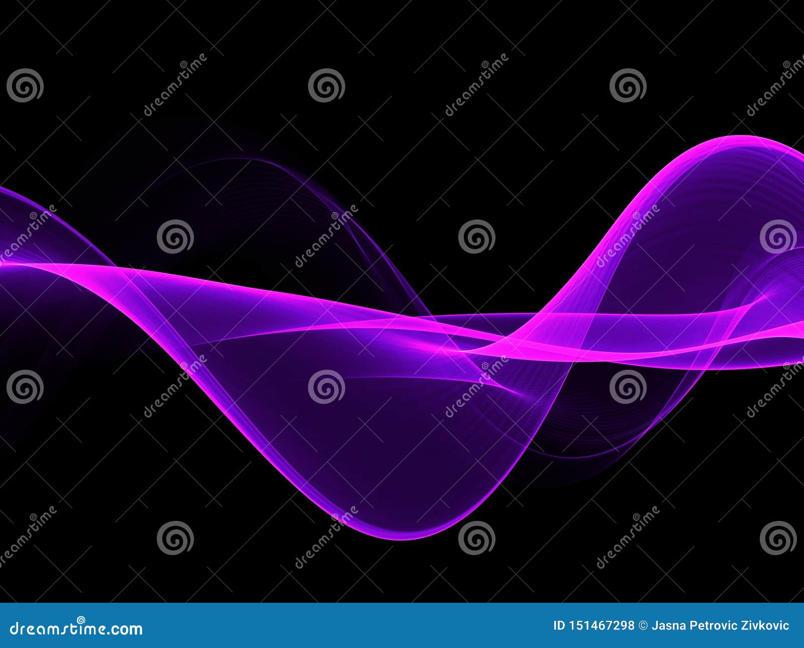 Neon Purple Glowing Wave, Magic Energy and Light Motion Background ...