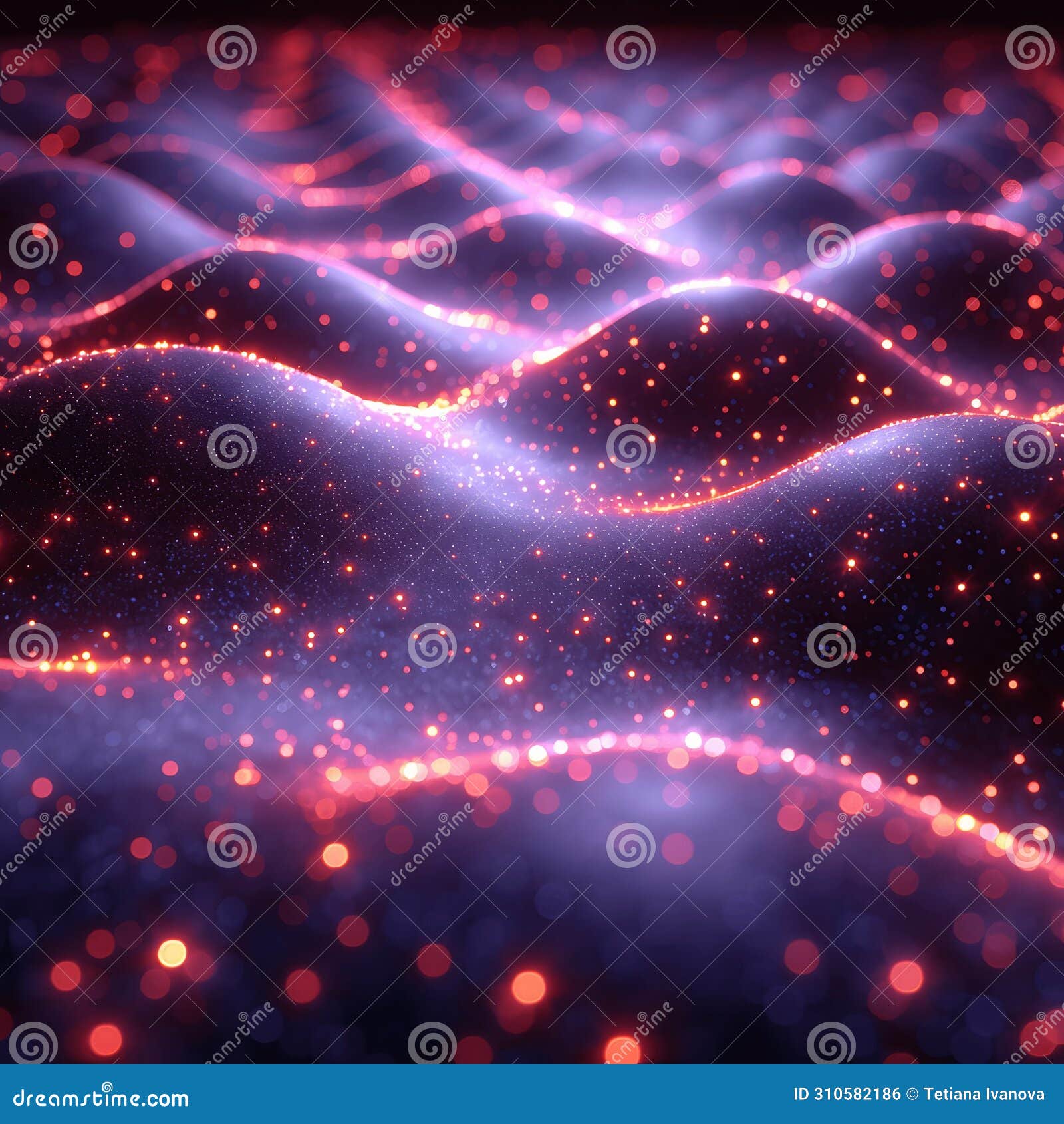 The Neon Purple Grid of Virtual Worlds. Stock Illustration ...