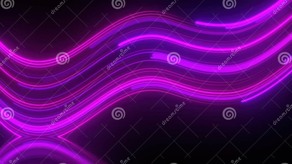 Neon purple wave stock illustration. Illustration of digital - 317460781