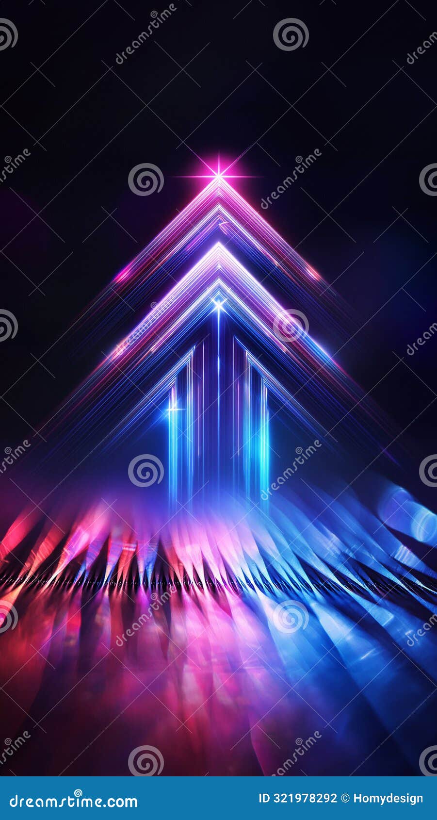 Neon Pyramid Landscape stock illustration. Illustration of synthwave ...