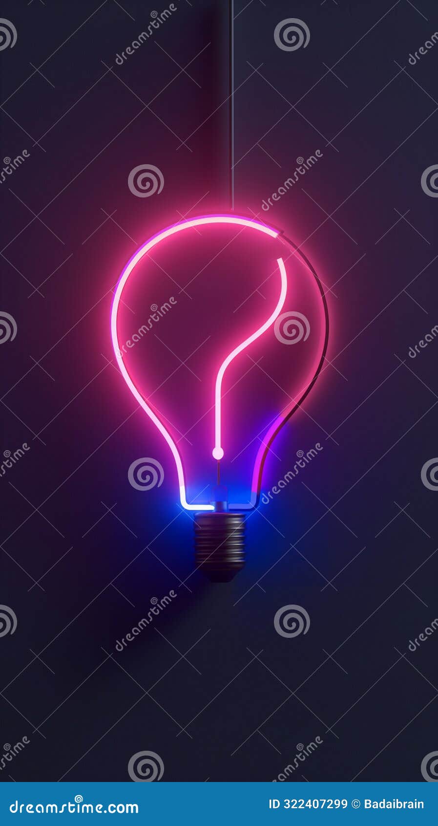 Neon Question Mark Icon. Glowing Neon Question Sign, Outline Query ...