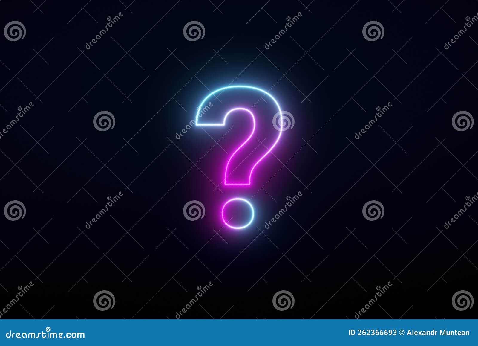 Neon question mark stock illustration. Illustration of science - 262366693