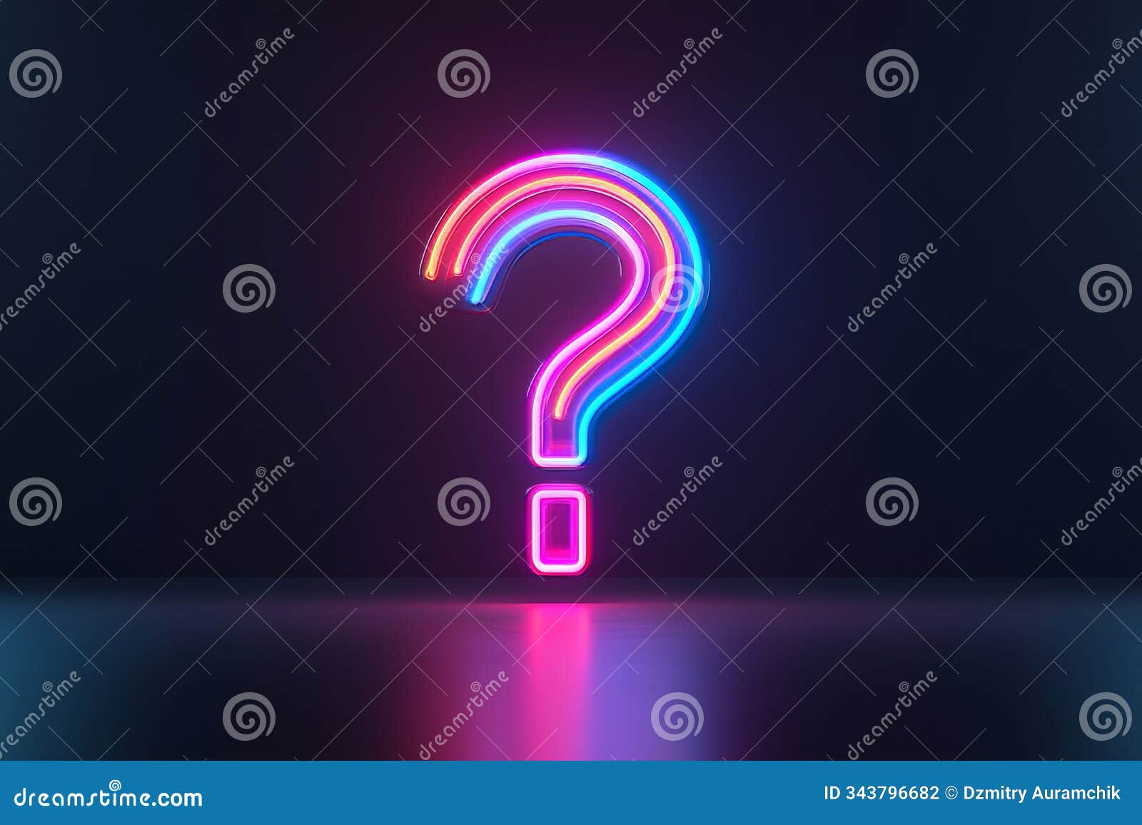 The Neon Question Mark is Illuminated by Flames Stock Photo - Image of ...