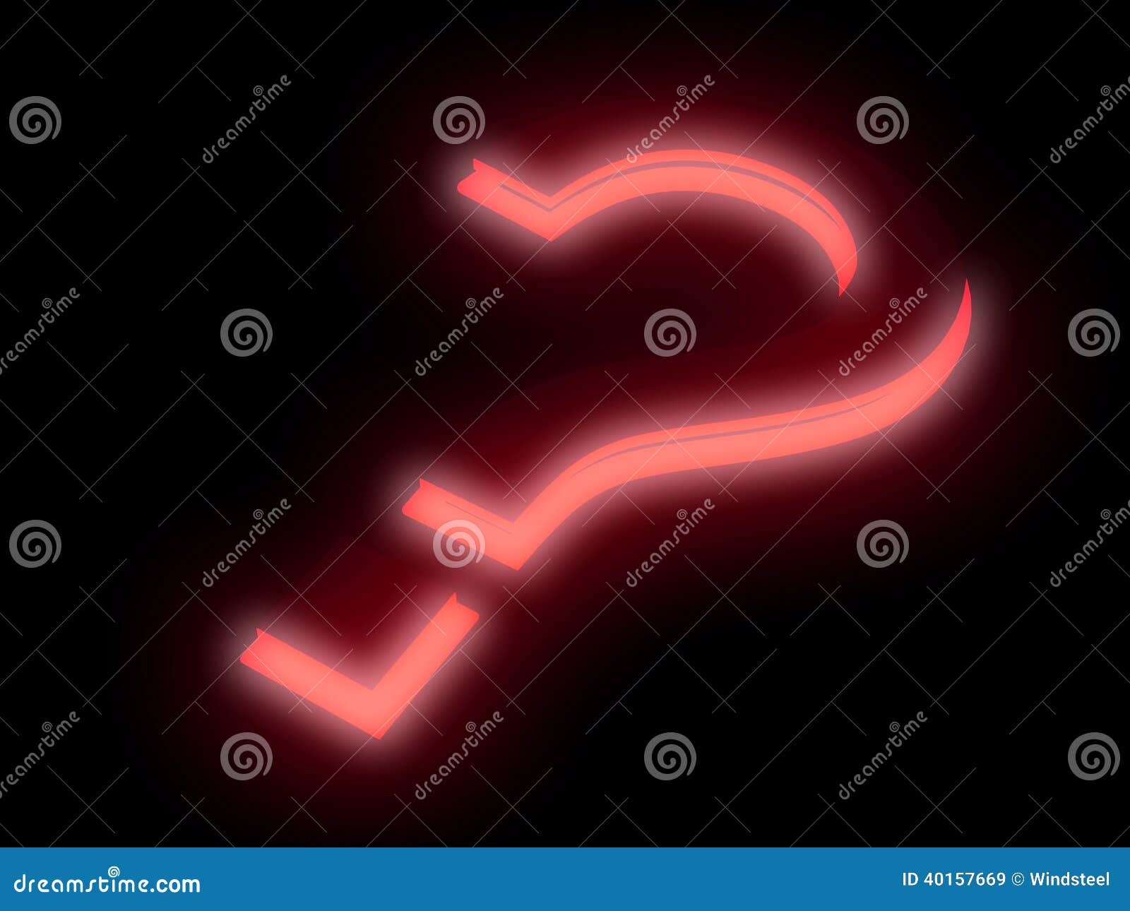 Neon Question Mark Frame. Quiz Lighting, Interrogation Point Red Neon ...