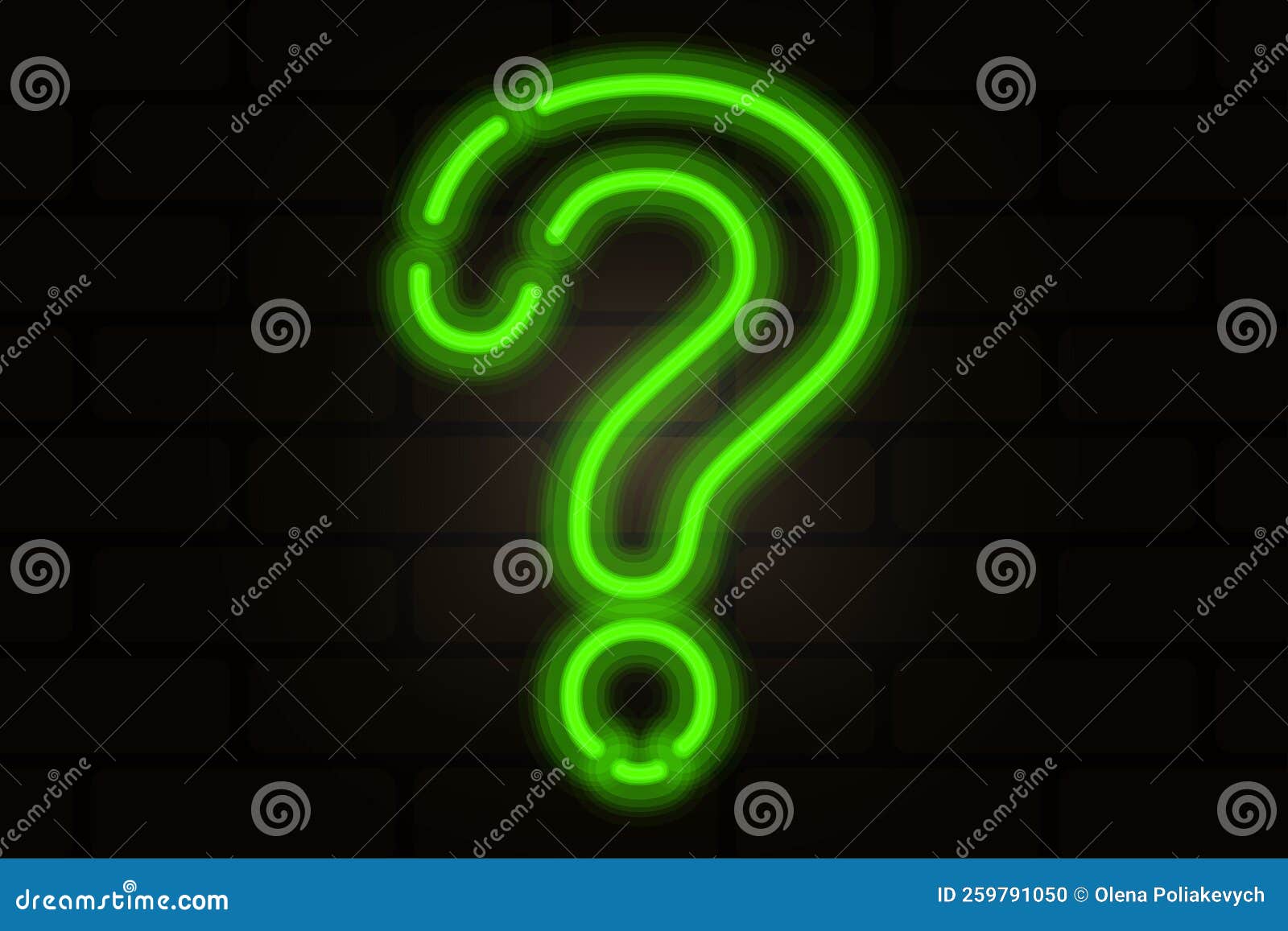 Neon Question Mark. Nightlife Concept. Answer Question Sign. Vector ...