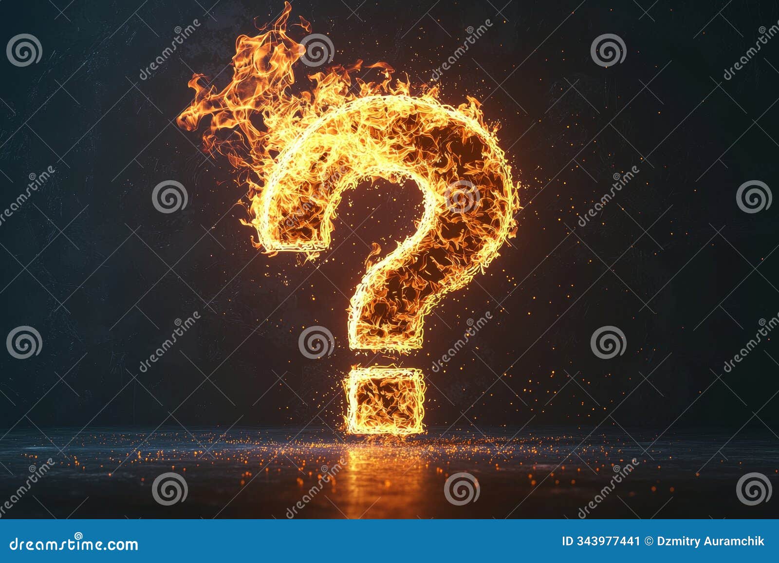 Neon Question Mark Radiating Flames Stock Image - Image of mark ...