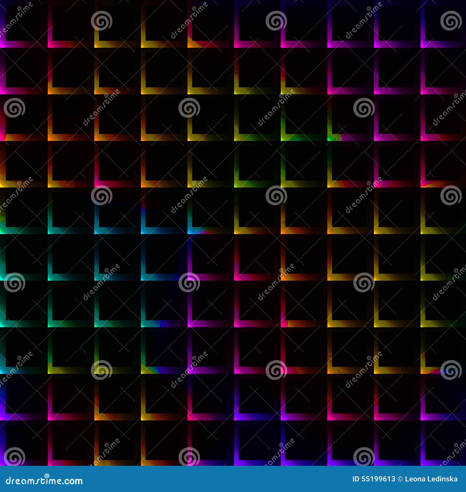 Neon Rainbow Bright Color Grid with Thorns - Seamless Background Stock ...
