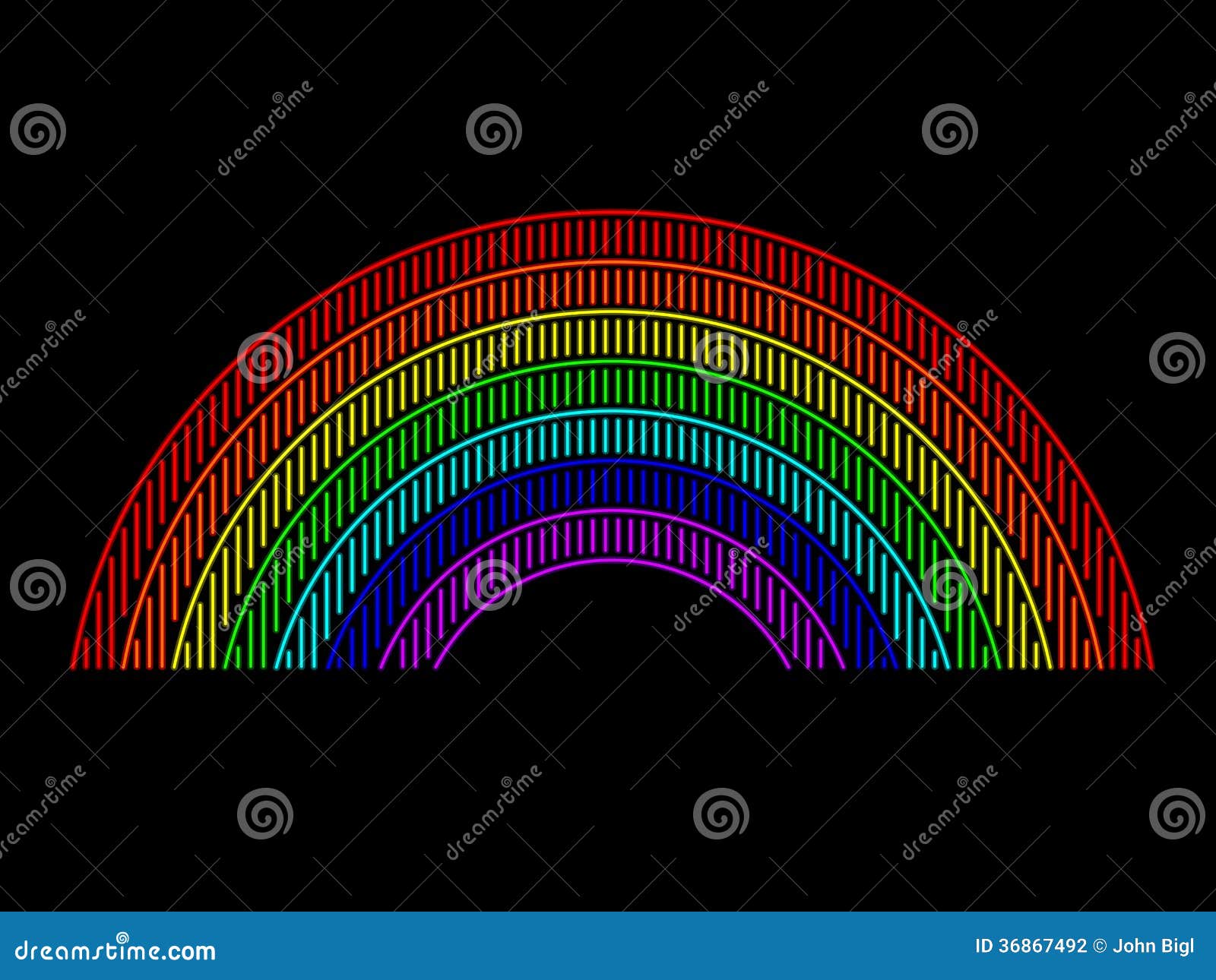 Neon rainbow stock vector. Illustration of yellow, violet - 36867492