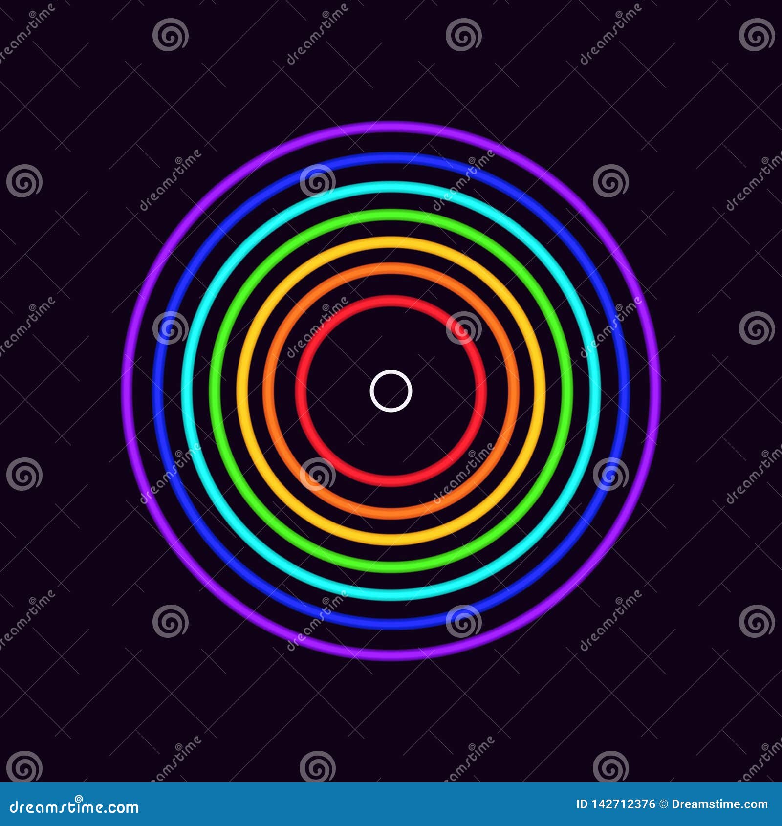 Neon Plate on the Dark Background Stock Vector - Illustration of glow ...