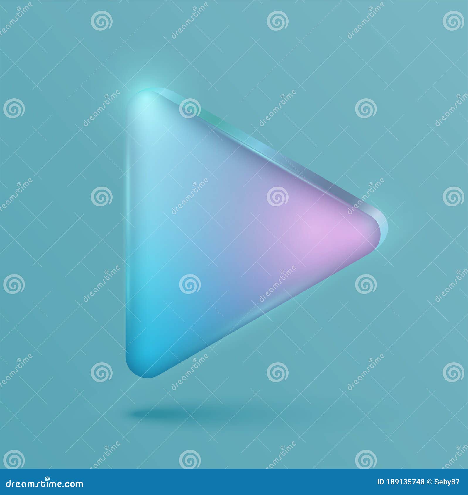 Neon Realistic Play Button, Vector Stock Vector - Illustration of ...