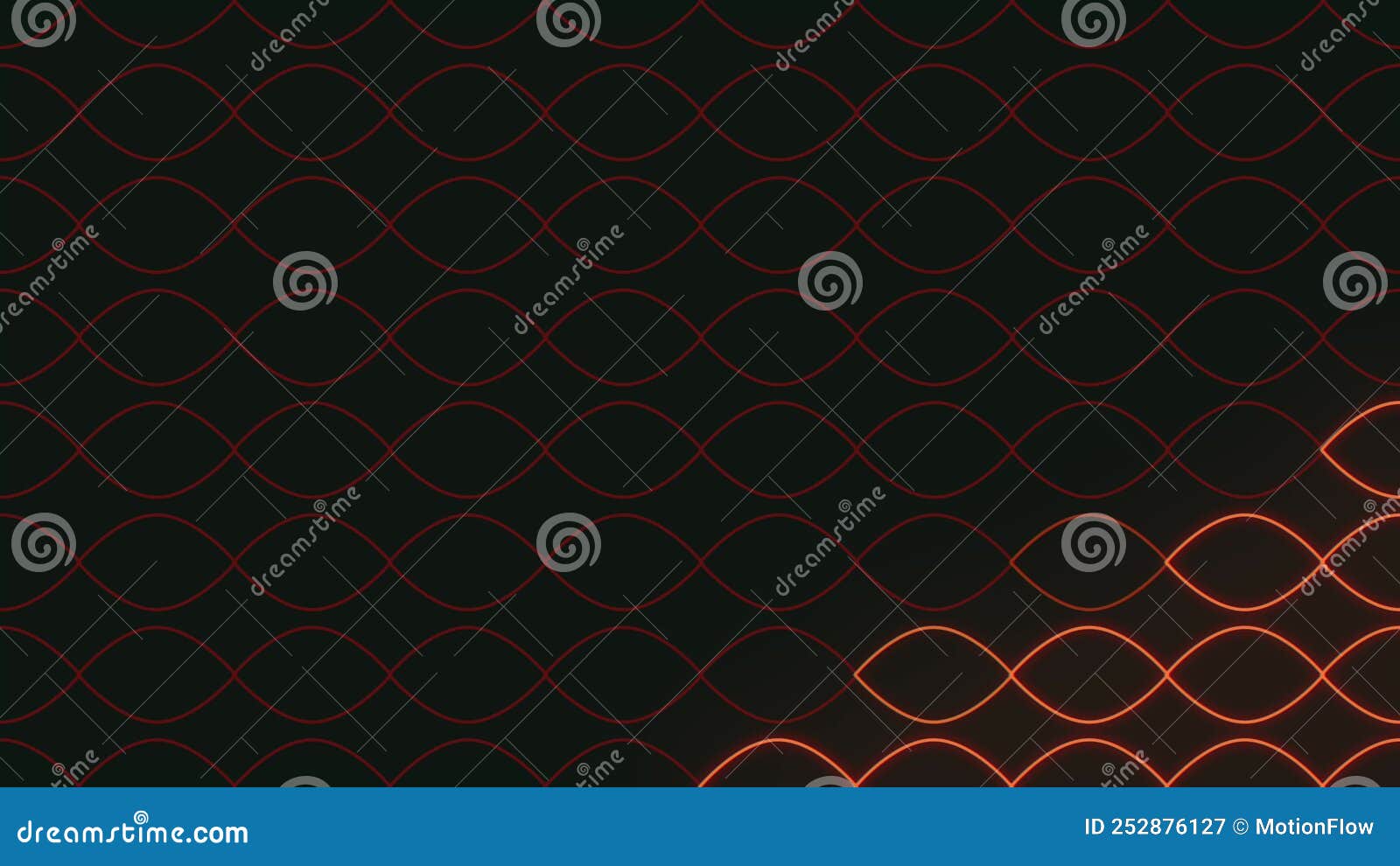 Neon Red Geometric Waves Pattern with Pulse Effect Stock Video - Video ...