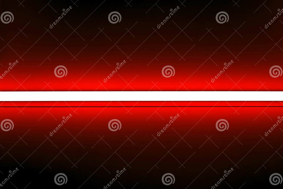 Neon Red Lights, Glowing Horizontal Line Stock Illustration ...