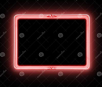 Neon Red Warning Sign Symbol Stock Image - Image of neon, entrance ...