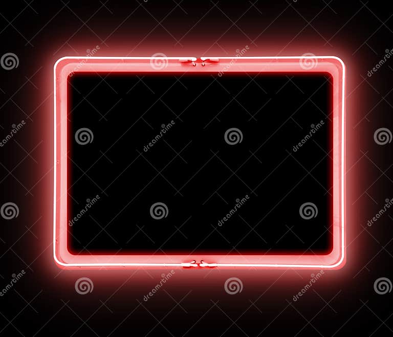 Neon Red Warning Sign Symbol Stock Image - Image of neon, entrance ...