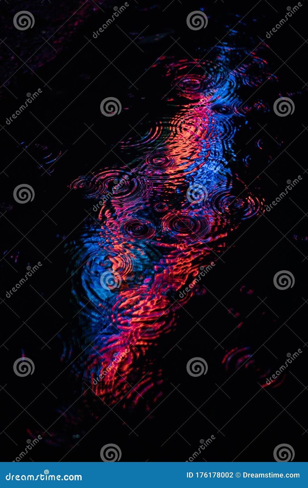 Neon reflection at night stock photo. Image of black - 176178002