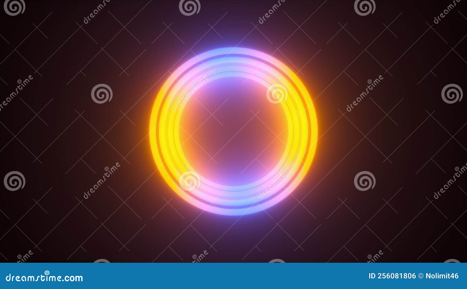 Neon rings stock illustration. Illustration of flare - 256081806