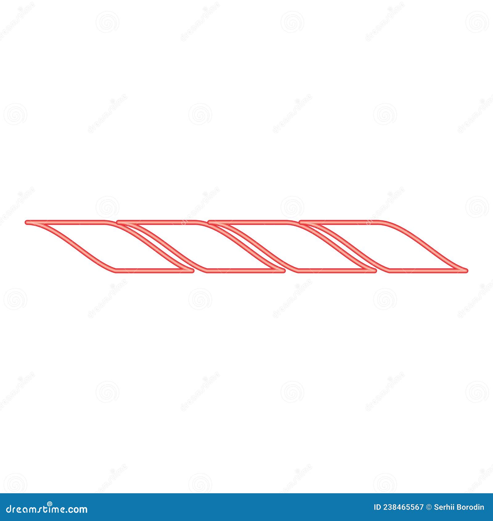 Neon Rope Red Color Vector Illustration Image Flat Style Stock Vector ...