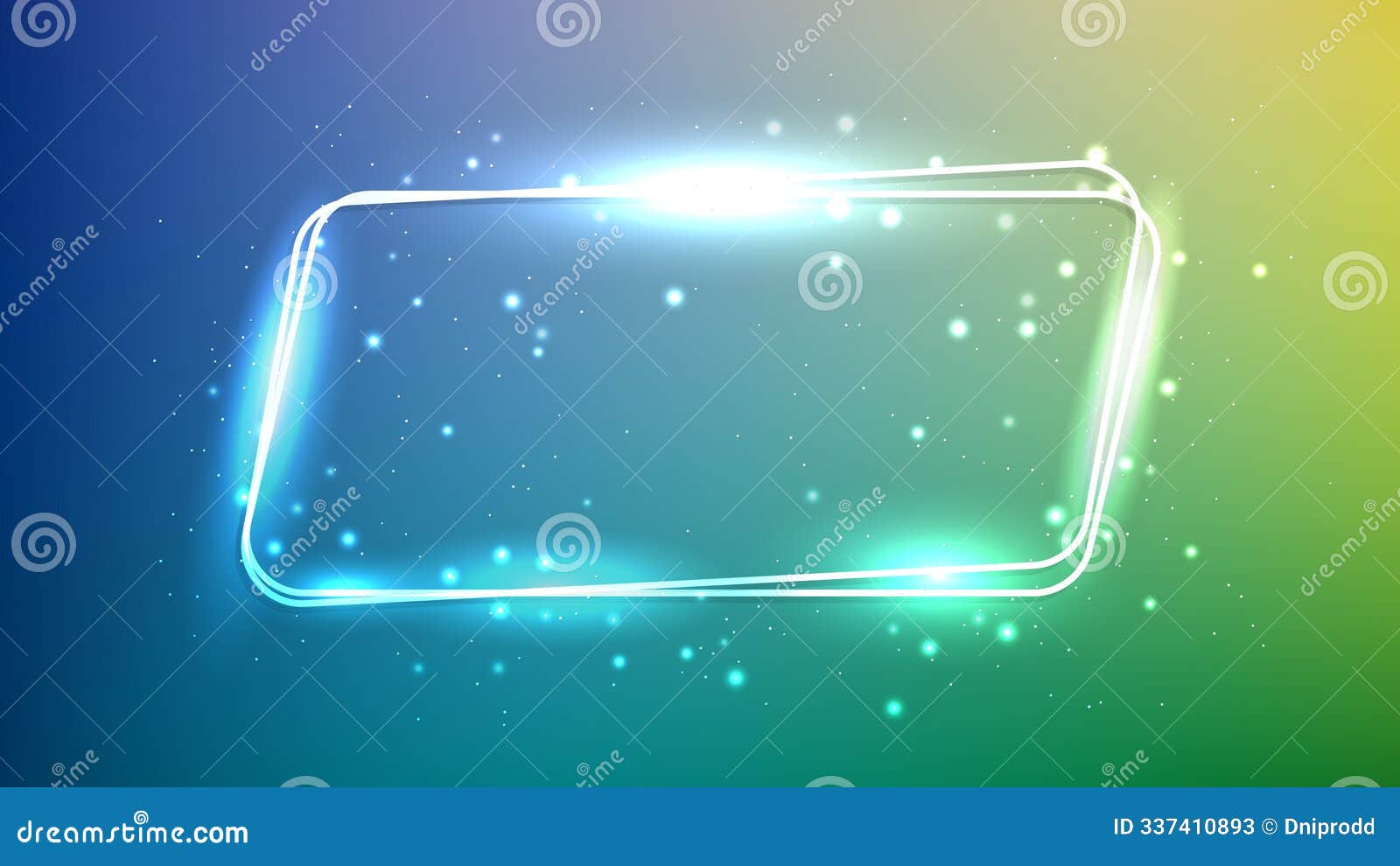 Neon Rounded Double Parallelogram Frame Cartoon Vector | CartoonDealer ...