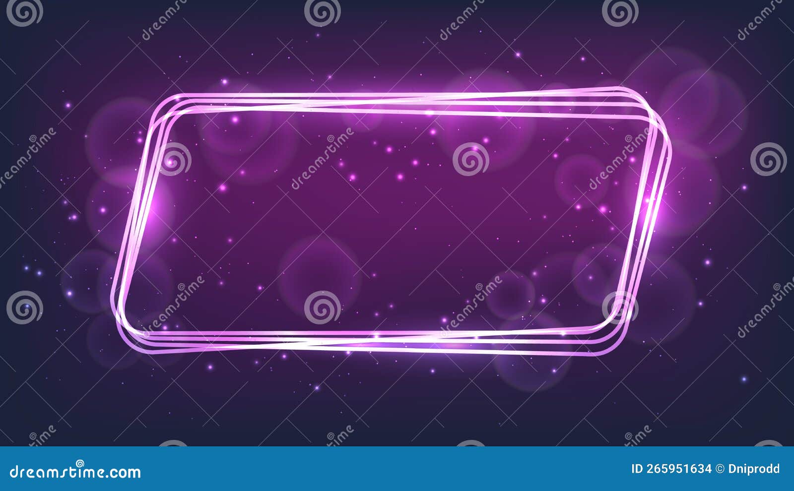 Neon Rounded Parallelogram Frame with Shining Effects and Sparkles ...
